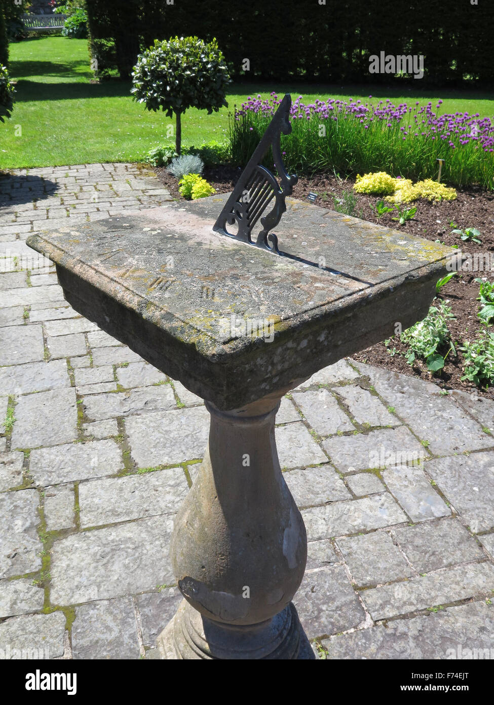 Ancient sundial at Glenarm Castle and walled garden, Northern Ireland ...