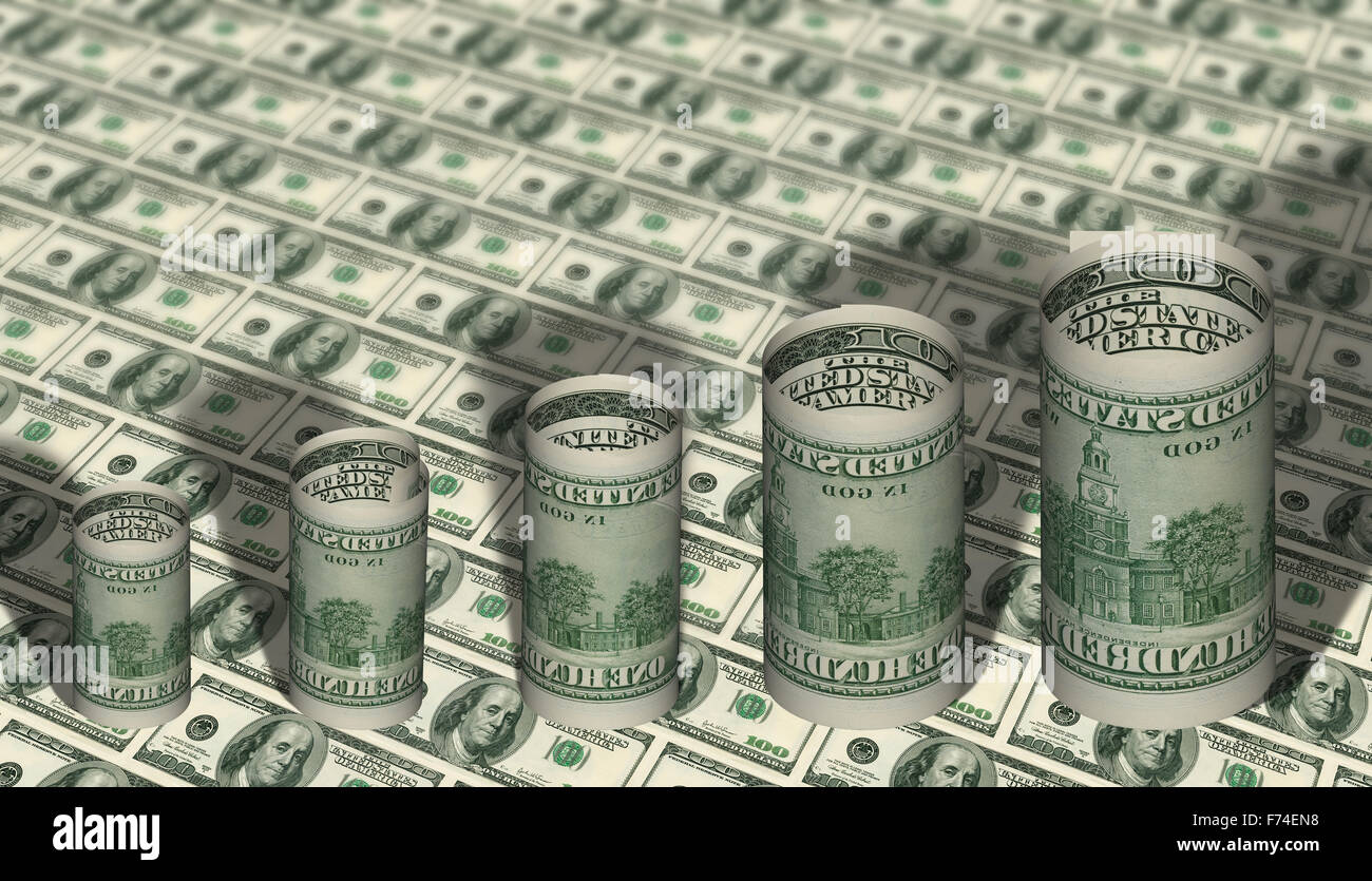 Diagram from dollars Stock Photo - Alamy