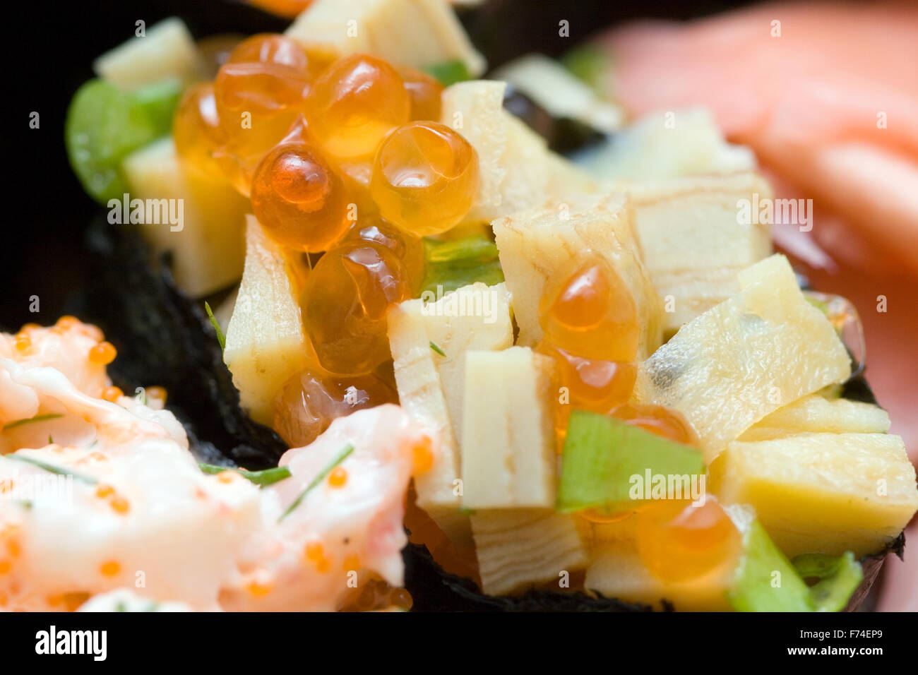 sushi with caviar Stock Photo - Alamy