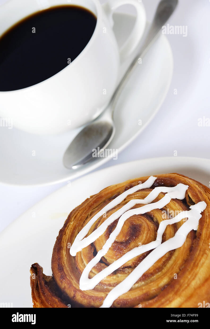 coffee and danish pastry Stock Photo - Alamy