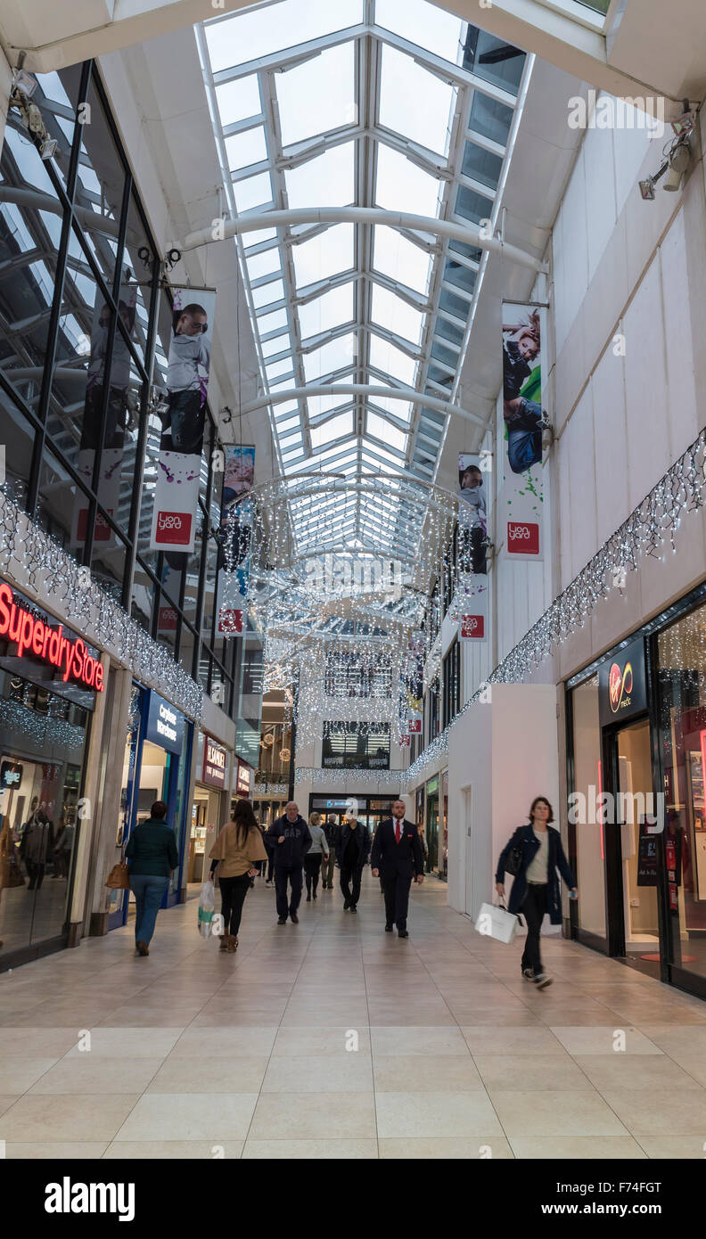 Lion Yard shopping centre Christmas decorations Petty Cury entrance ...