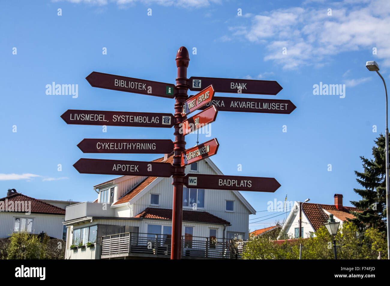 Sign signpost swedish hi-res stock photography and images - Alamy