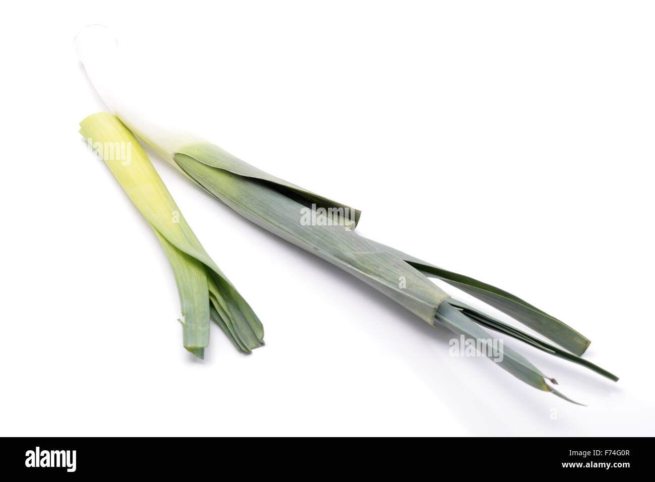 Leeks onions Cut Out Stock Images & Pictures - Alamy