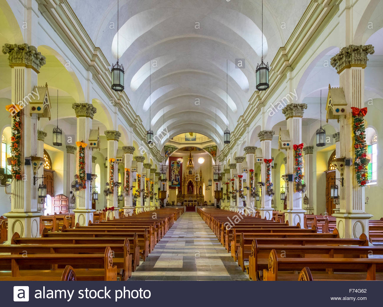 Interior of Molo Church (St. Anne Parish Church), Iloilo City Stock ...