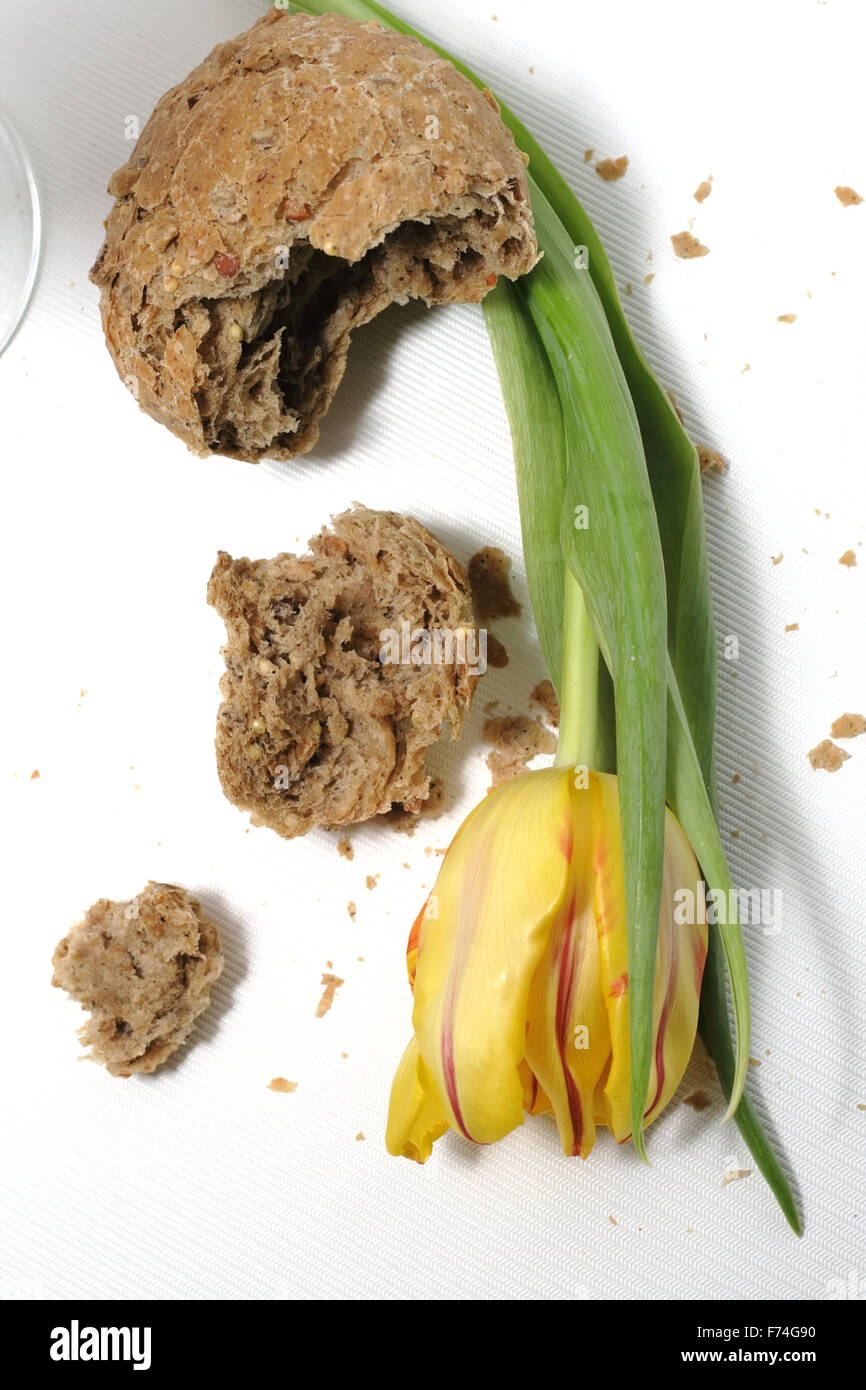 Tulip and bread Stock Photo - Alamy