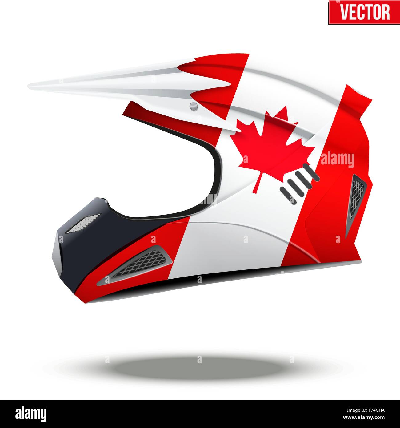 Original Motorcycle Helmets with flag. Extreme enduro motocross style ...