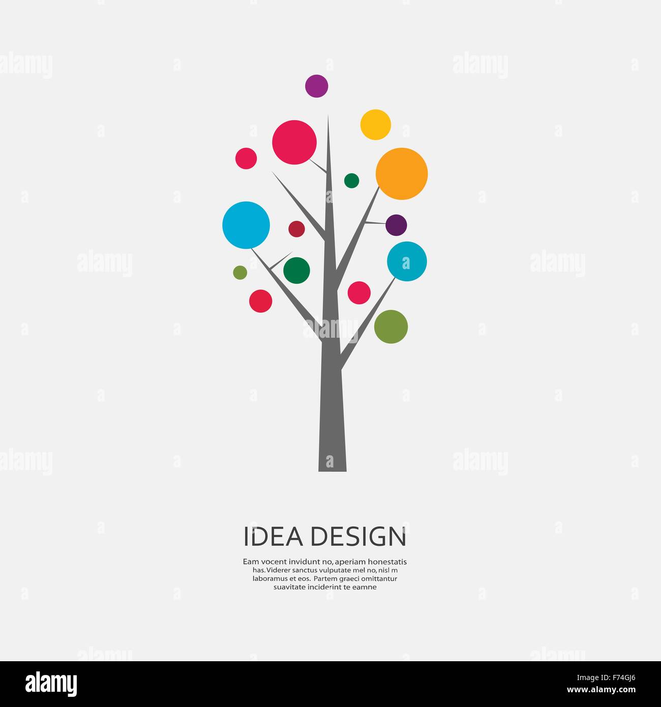 Vector tree with colored circles Stock Vector Image & Art - Alamy