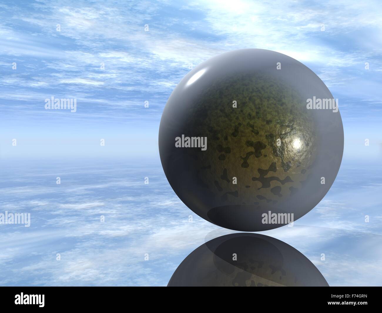 3D glass sphere Stock Photo - Alamy