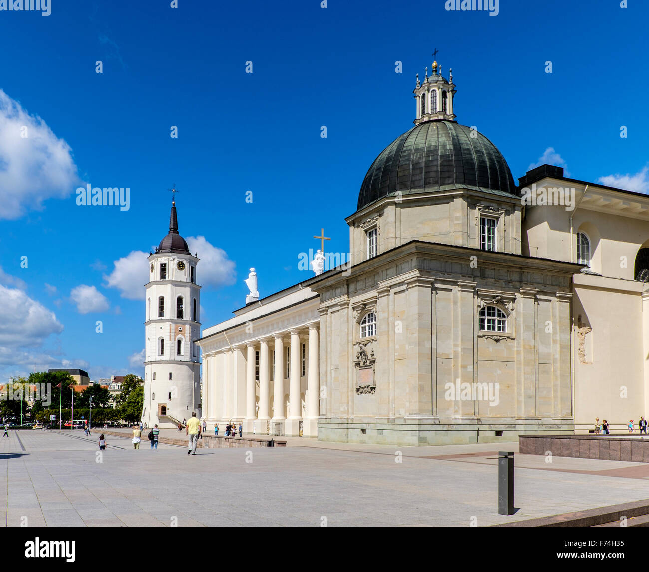 Cathedral with Bell Tower in Vilnius, Lithuania Stock Photo - Alamy