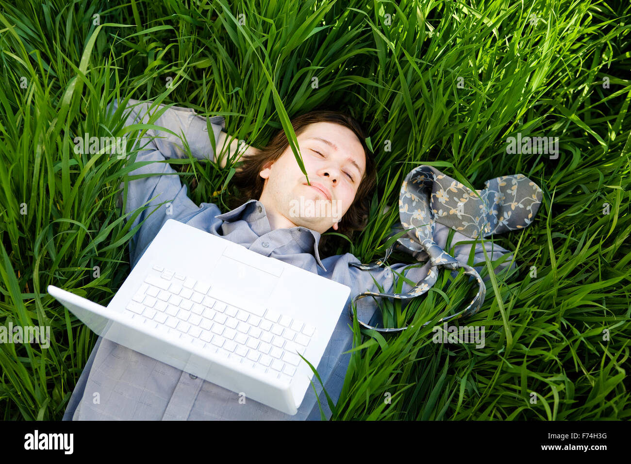 rest with laptop Stock Photo - Alamy