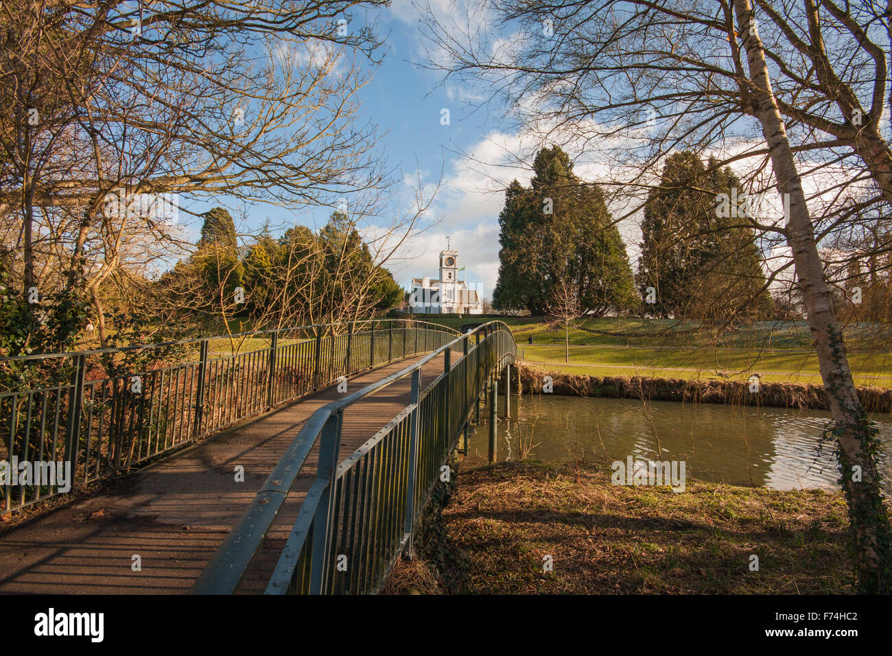 Picturesque view of the South Park in Darlington, north east England ...