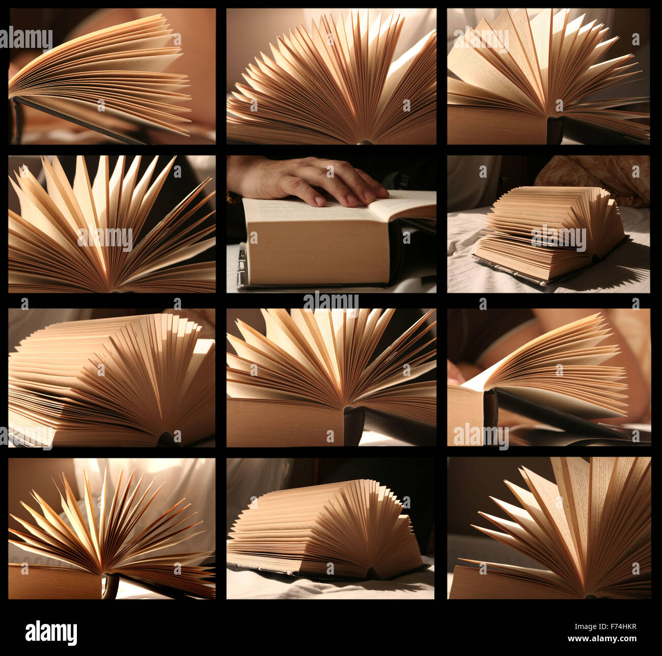 collage of book Stock Photo - Alamy