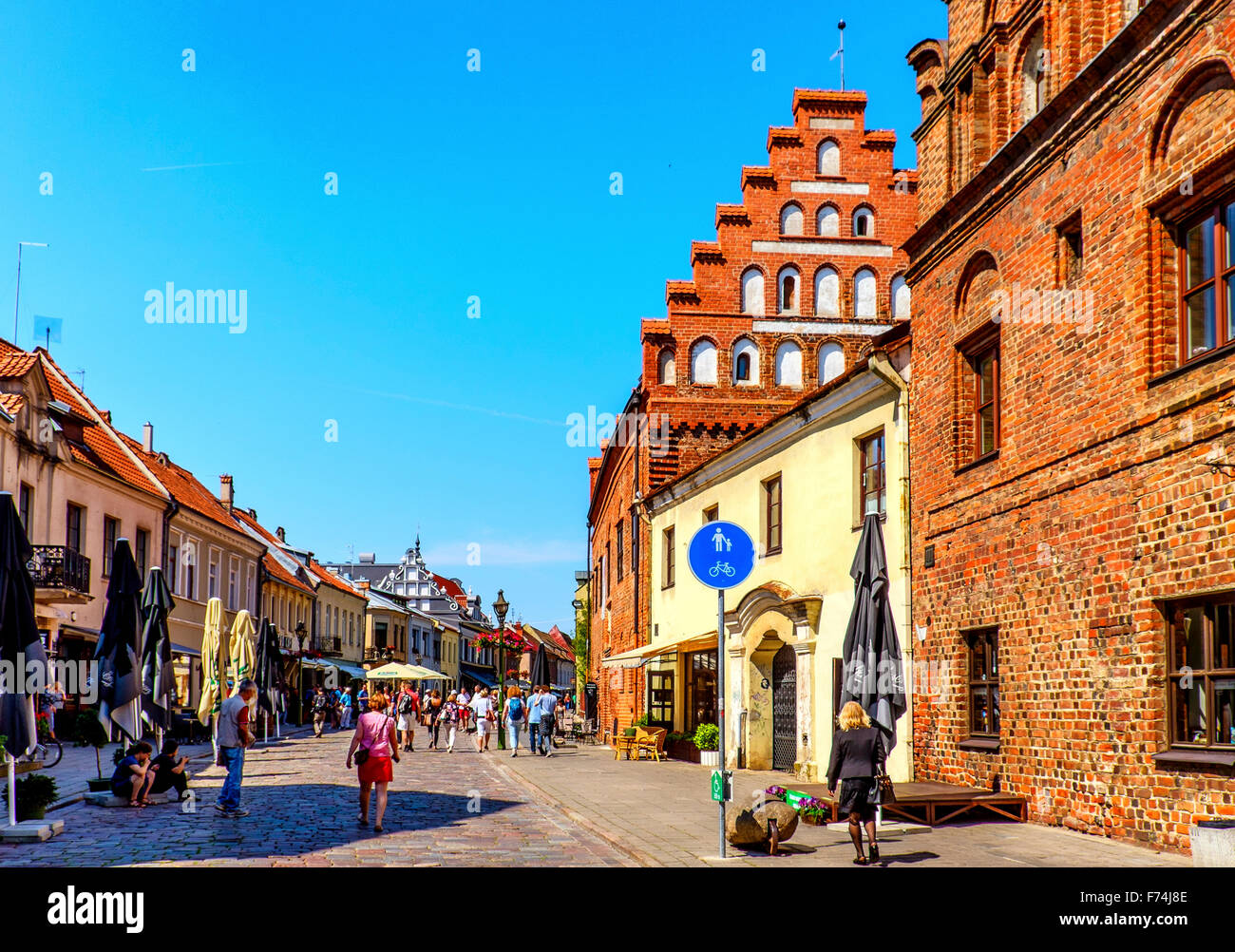 Cobbled Street in Old Town Kaunas, Lithuania Stock Photo - Alamy