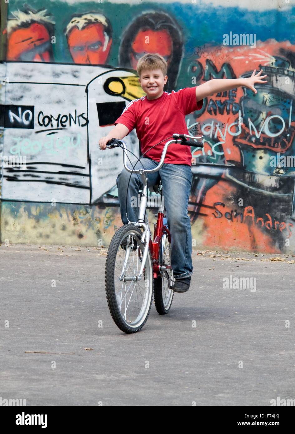 boy on a bicycle Stock Photo - Alamy