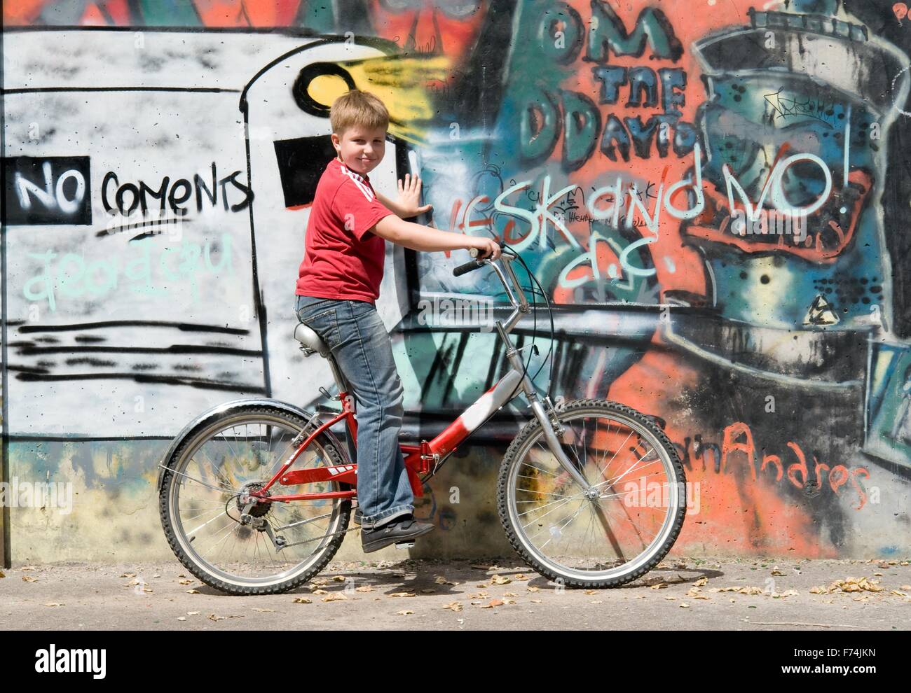boy on a bicycle Stock Photo - Alamy