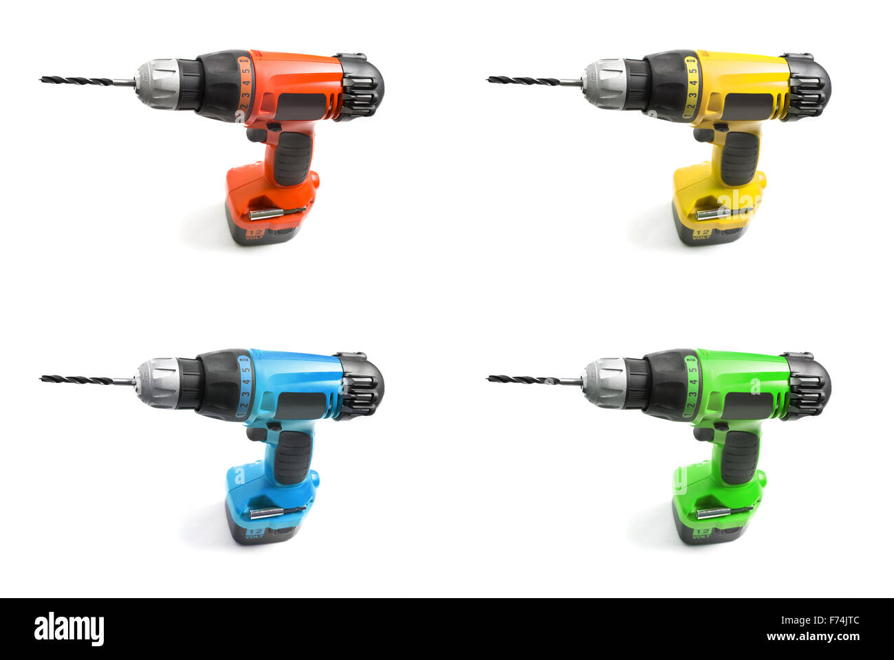 Colorful Cordless drills Stock Photo - Alamy