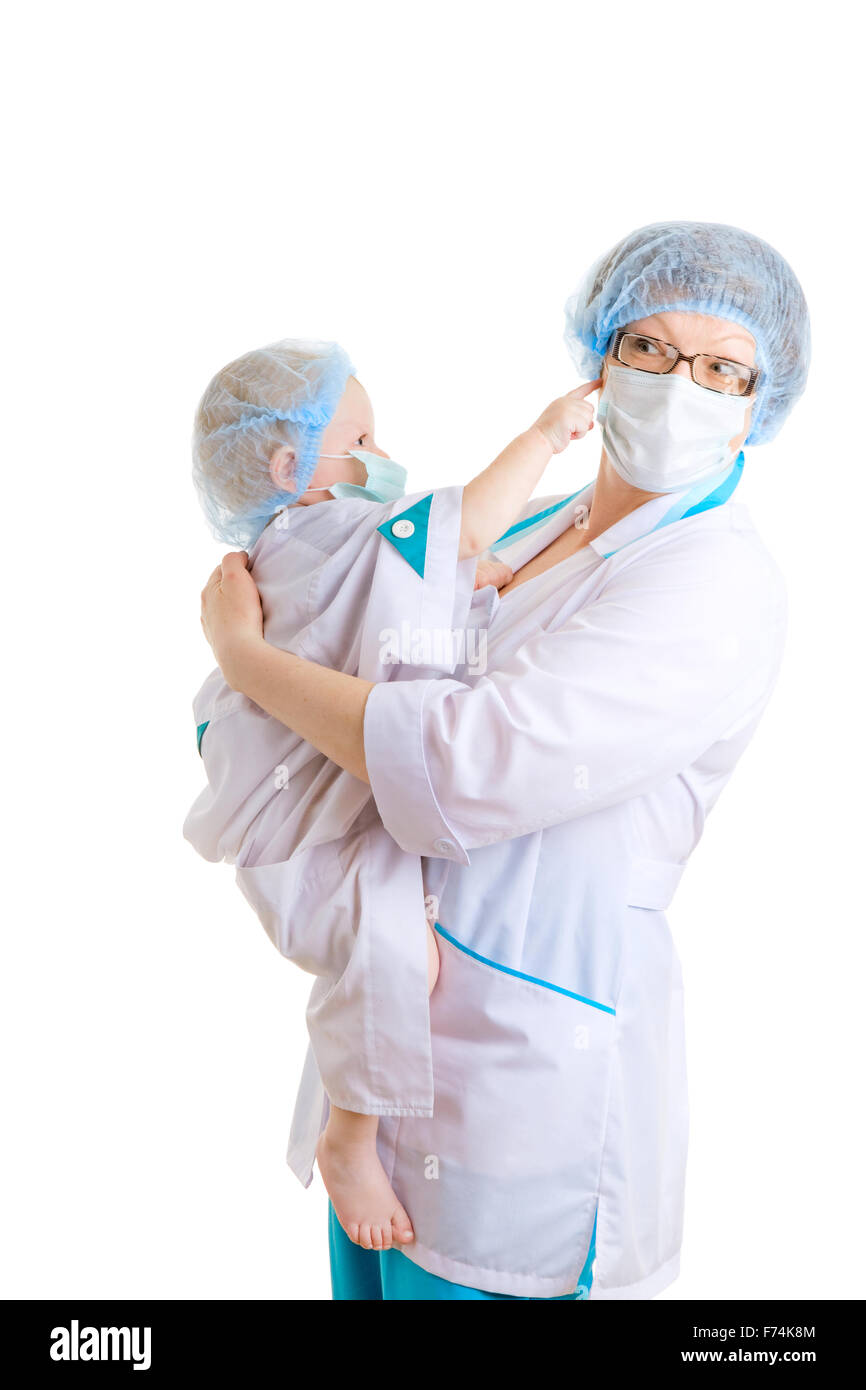 two generations of doctors Stock Photo - Alamy