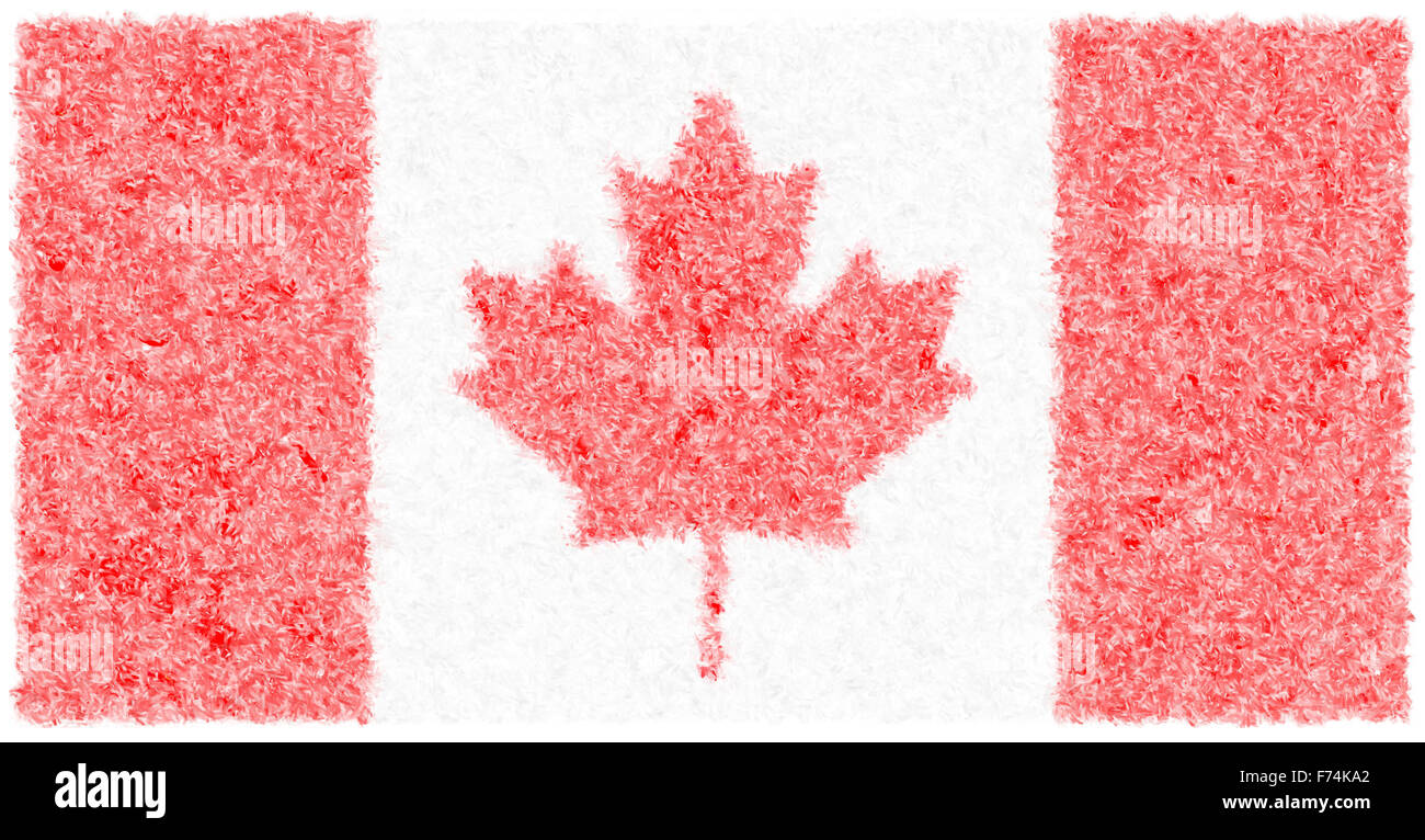 Frosty Canada Flag Illustration Stock Photo - Alamy