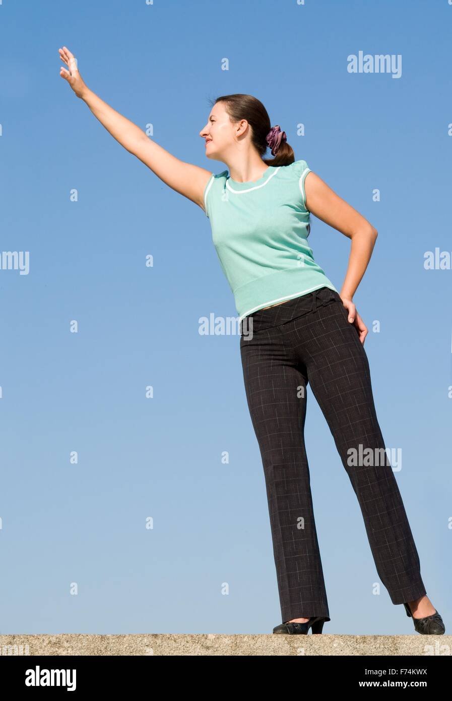 girl stretches the hand Stock Photo - Alamy