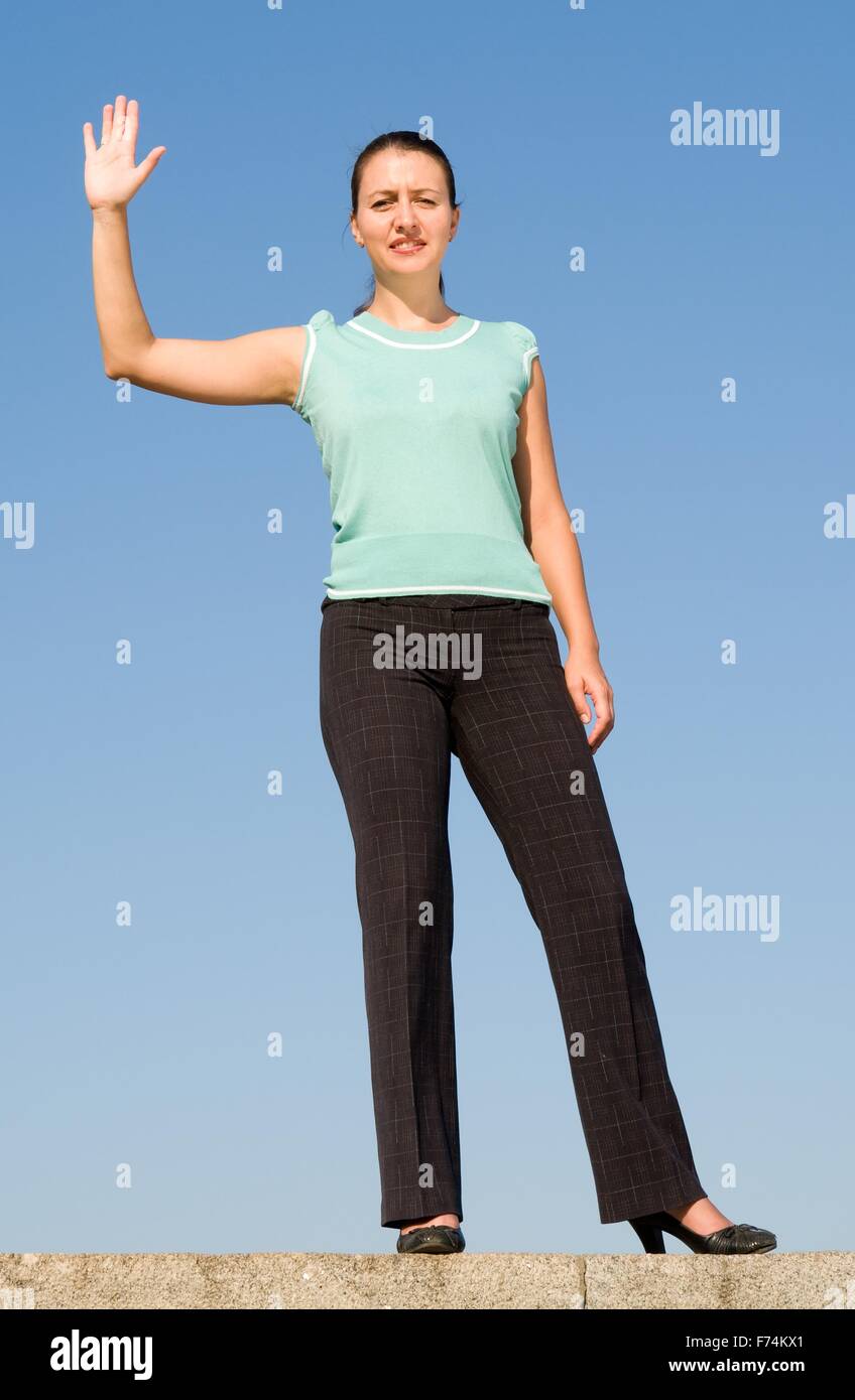 Females greeting hi-res stock photography and images - Alamy