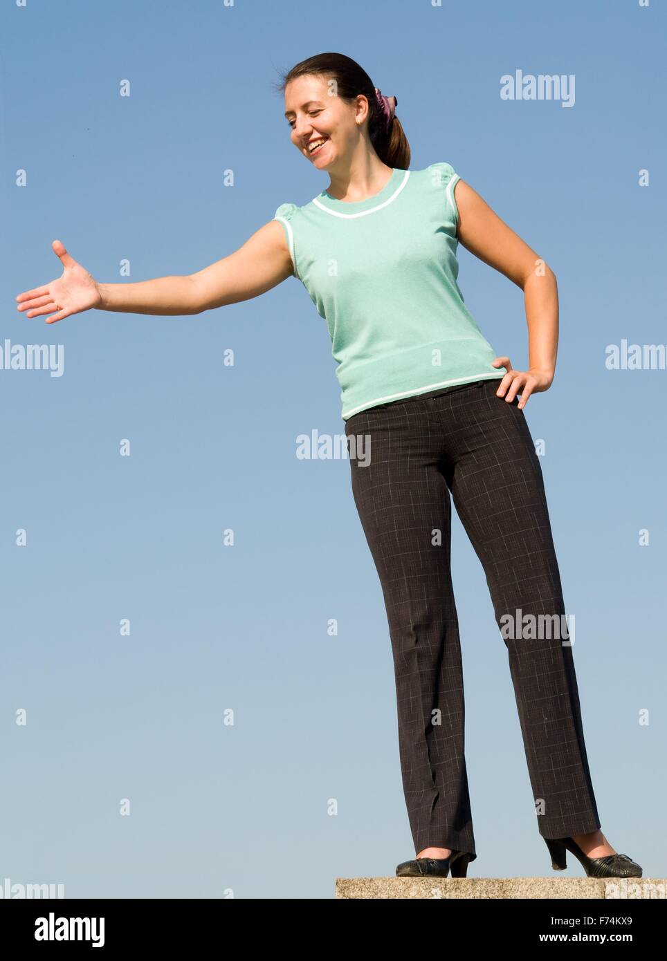Females greeting hi-res stock photography and images - Alamy
