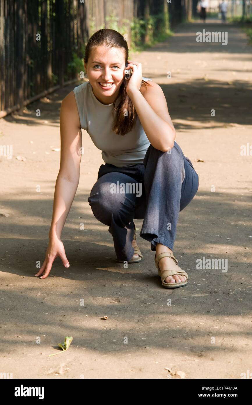 Crouch start hi-res stock photography and images - Alamy