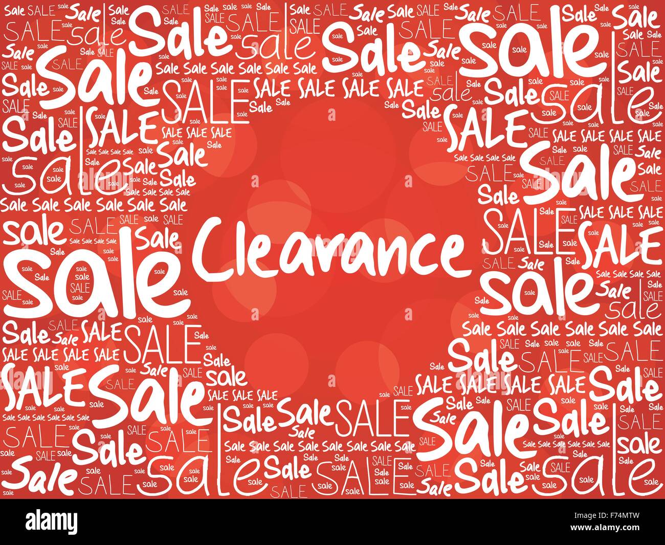 Clearance word cloud background, business concept Stock Vector Image ...