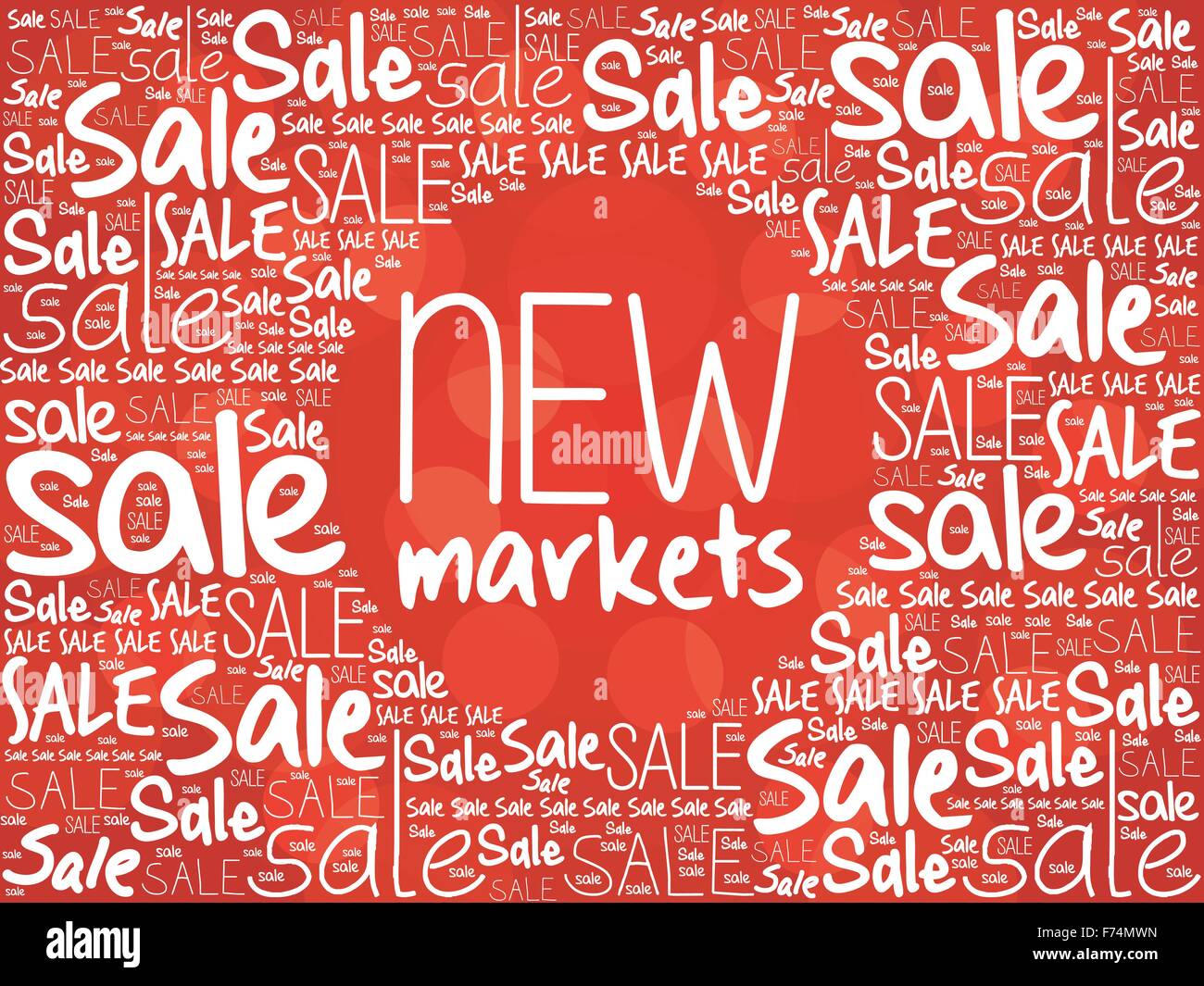 New Markets word cloud background, business concept Stock Vector Image ...