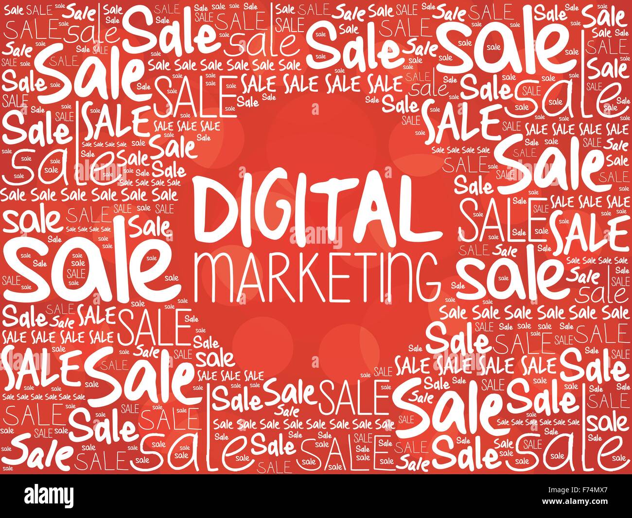Digital Marketing word cloud background, business concept Stock Vector ...