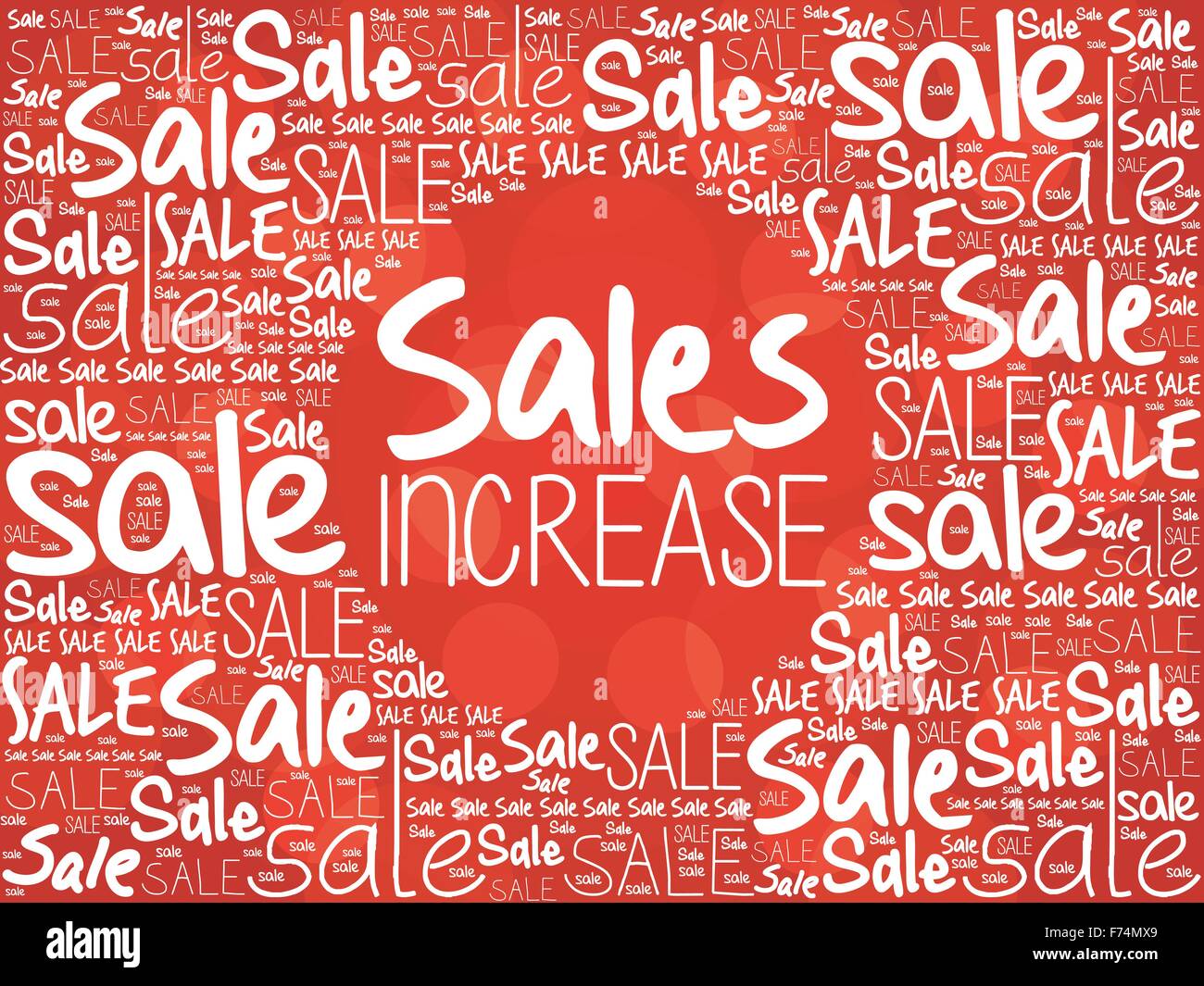 Sales Increase word cloud background, business concept Stock Vector ...