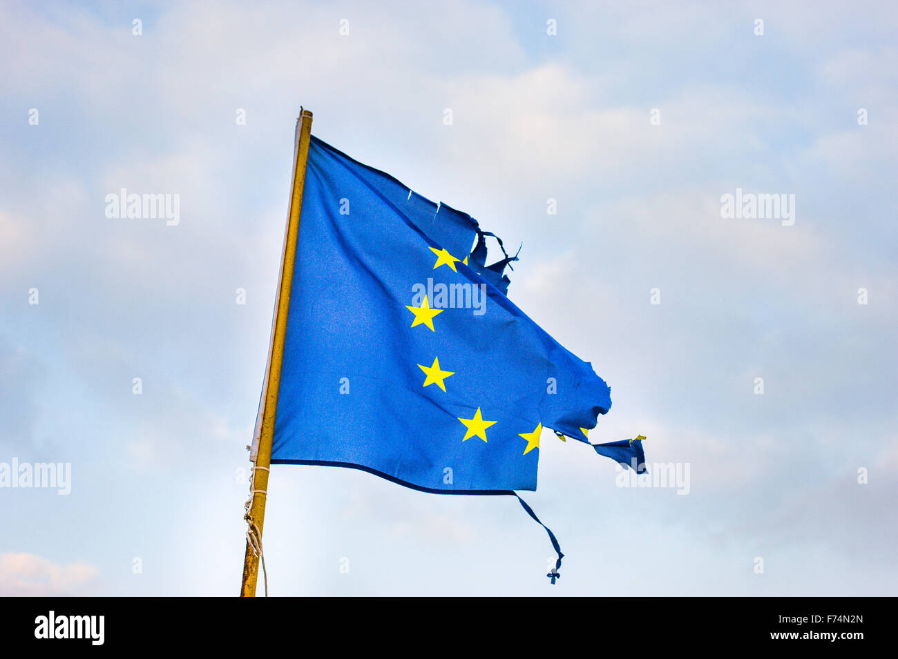 Flag in tatters hi-res stock photography and images - Alamy