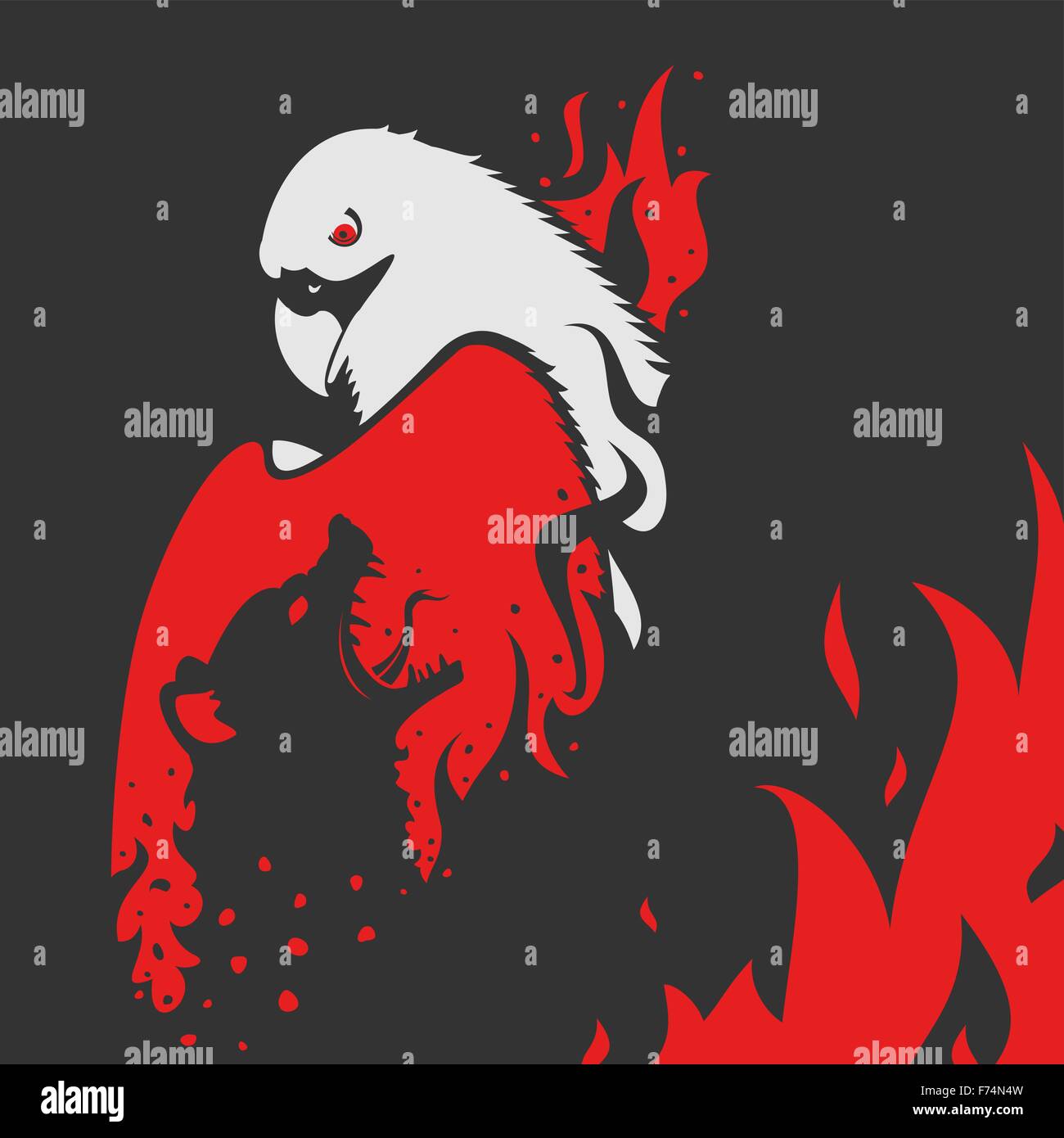 Symbol fight Eagle and Hyena Stock Vector Image & Art - Alamy