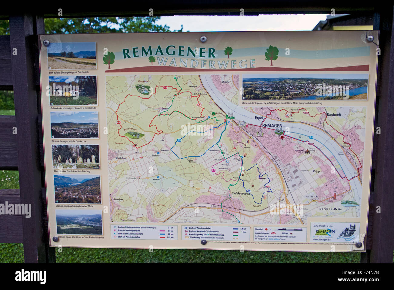 Remagen Germany Rhine Cruise; river, towers, landscape Stock Photo - Alamy