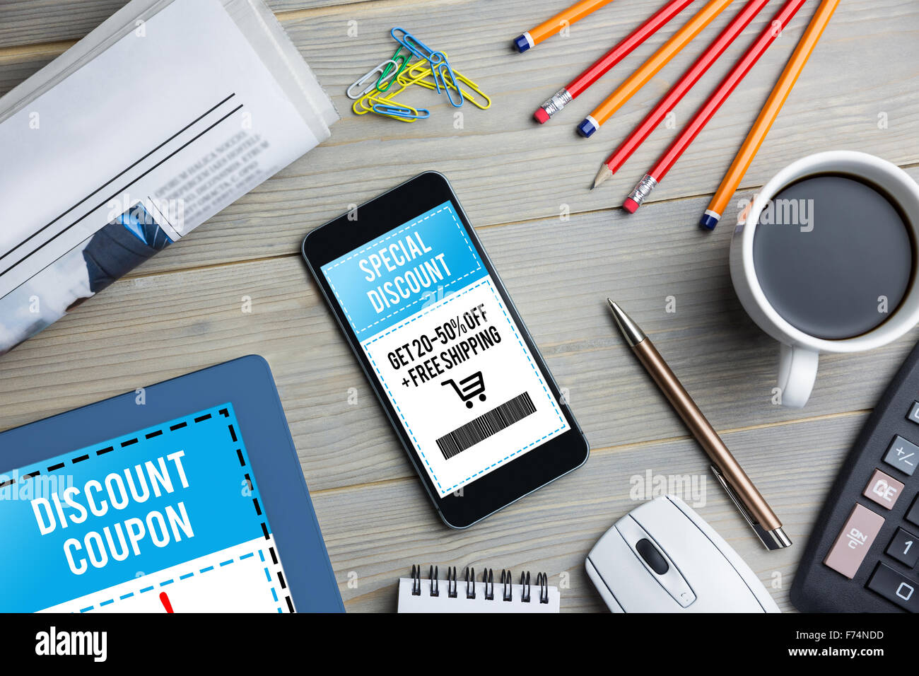 Discount coupon hi-res stock photography and images - Alamy