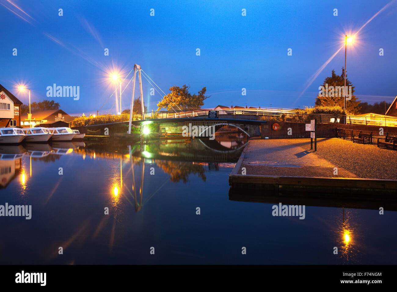Wroxham Bridge at Dawn Hoveton and Wroxham Norfolk England Stock Photo ...