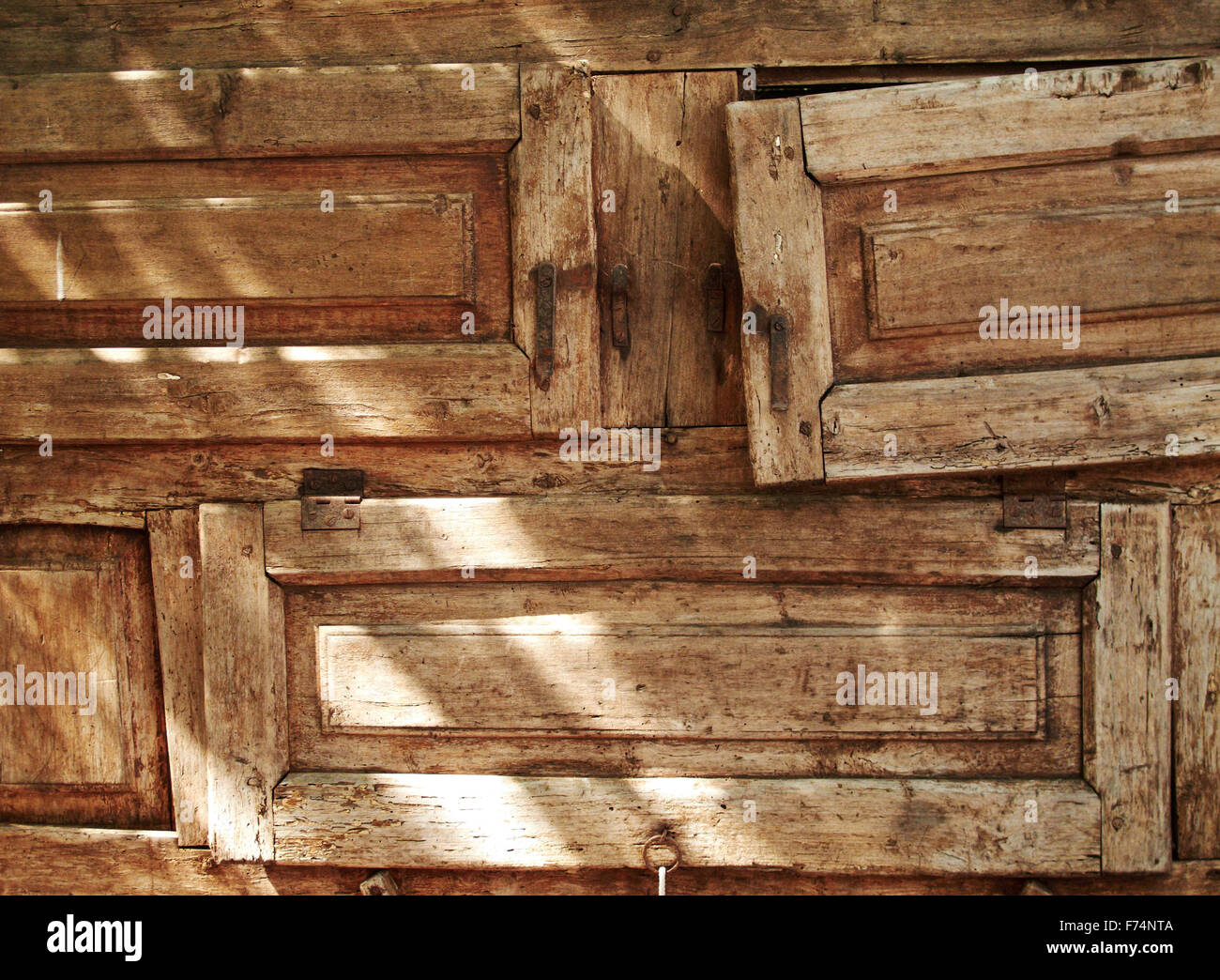 Old textured wood furniture drawers horizontal image Stock Photo - Alamy