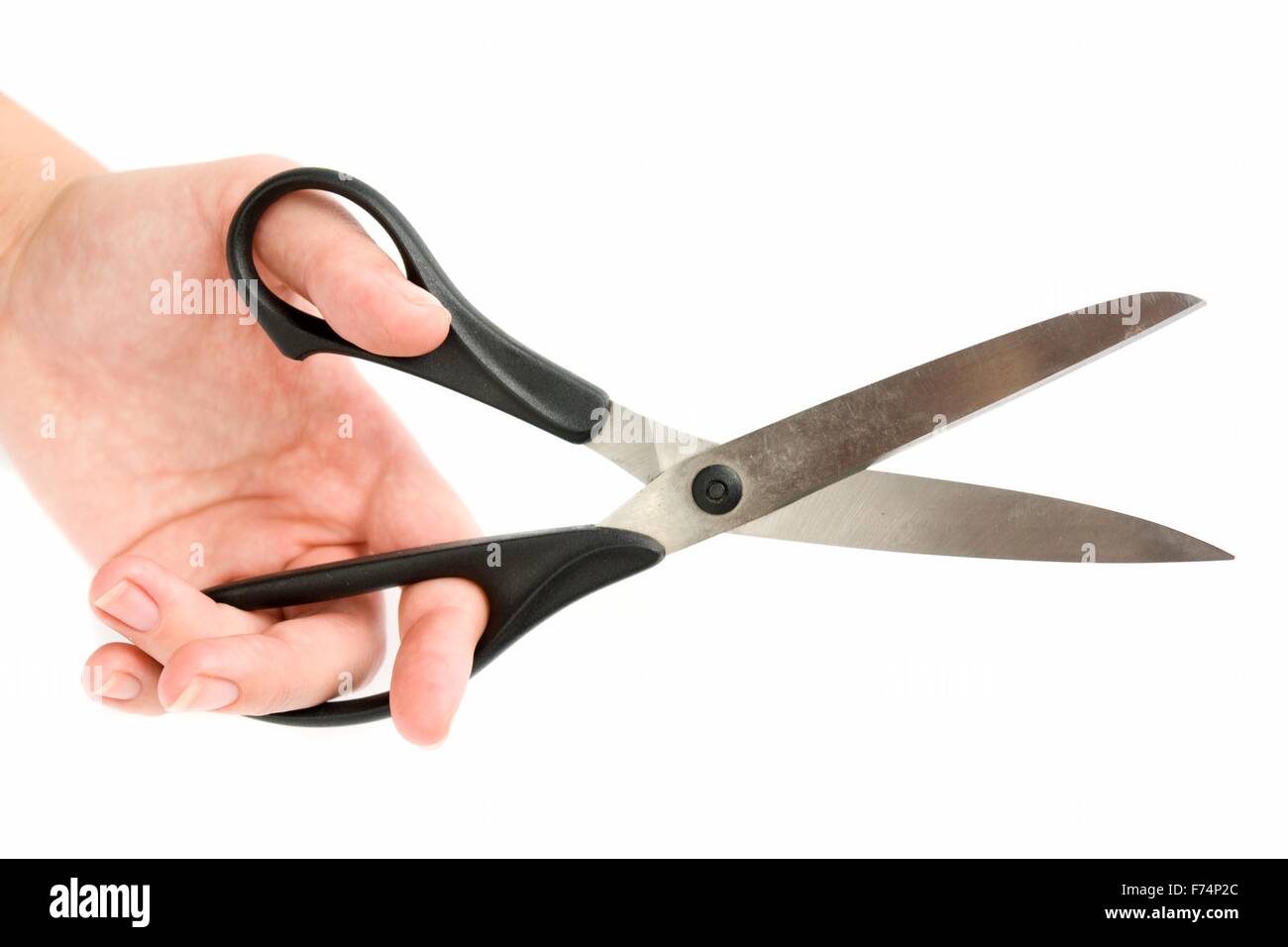 hand with scissors Stock Photo - Alamy