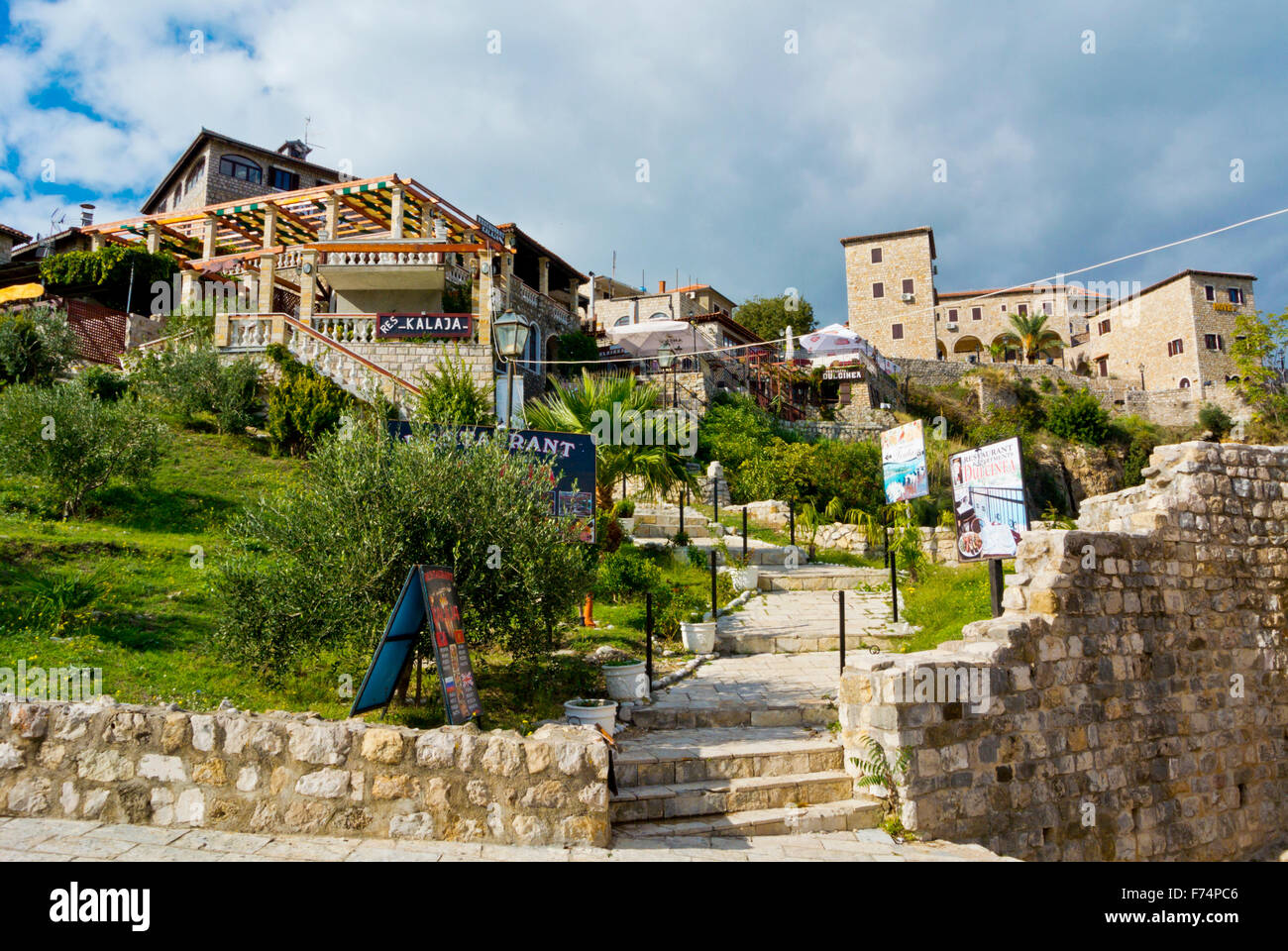 Stari grad, old town, Ulcinj, Ulqin, Montenegro, Crna Gora, Europe ...