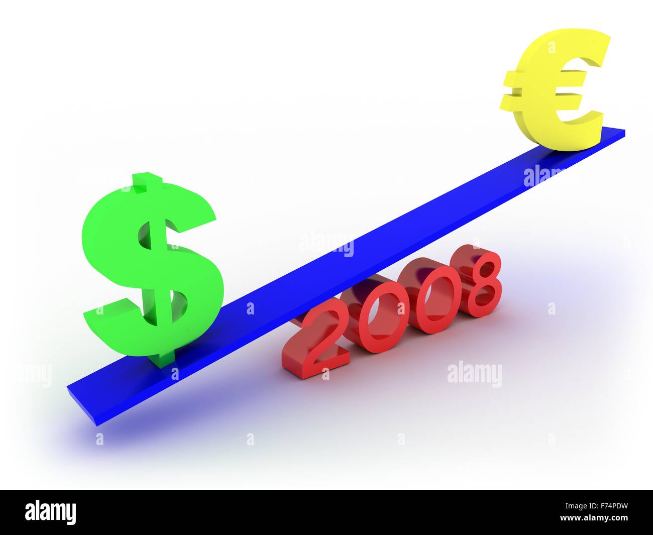 Dollar vs euro in 2008 Stock Photo - Alamy