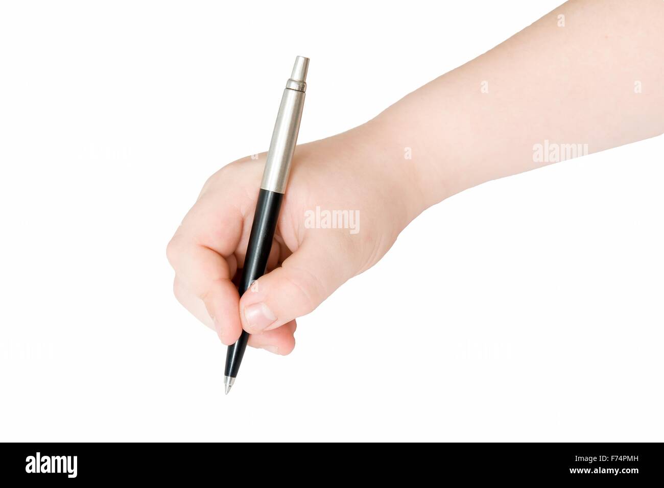 Hand with a pen Stock Photo - Alamy