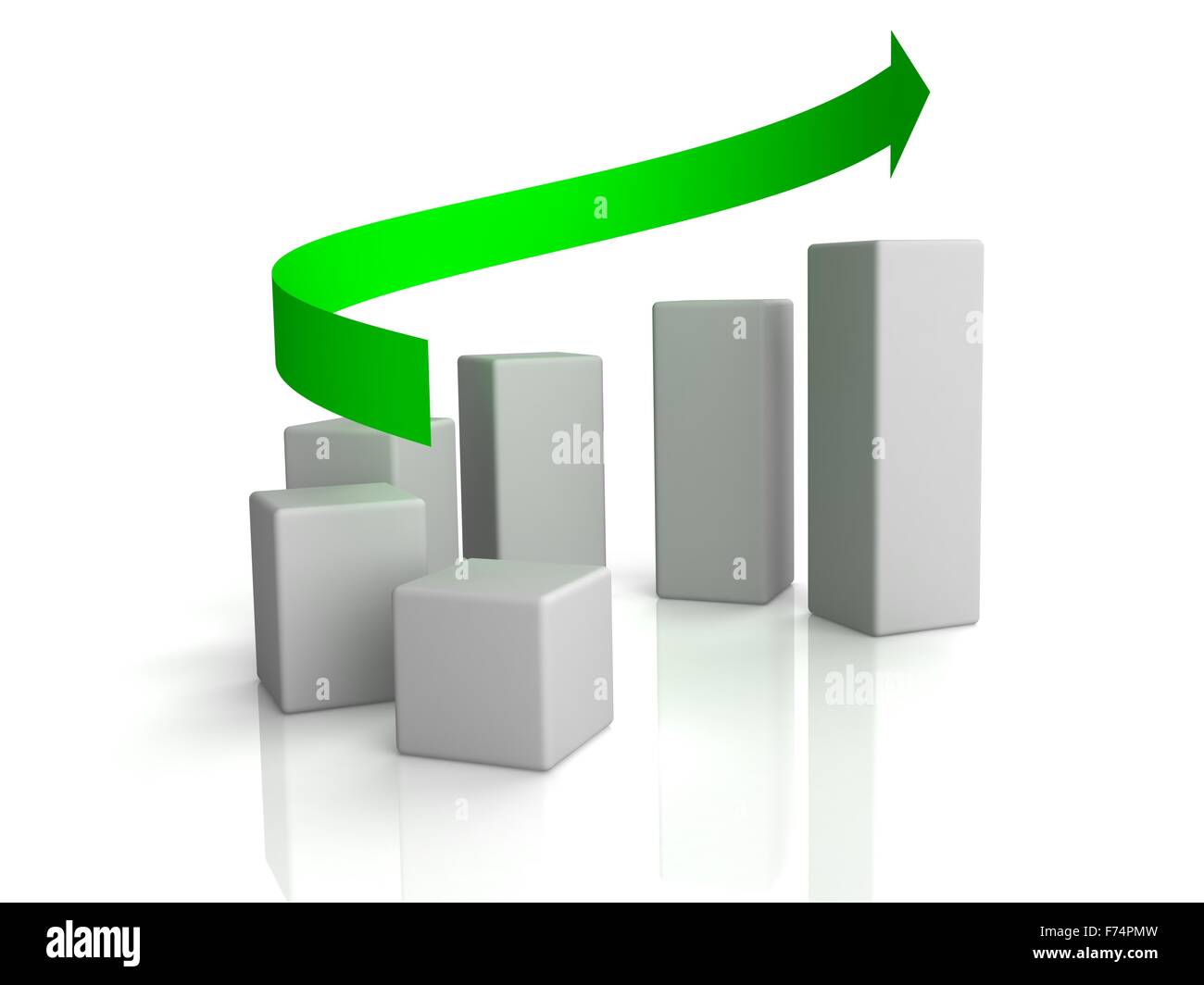 graph with arrow Stock Photo - Alamy