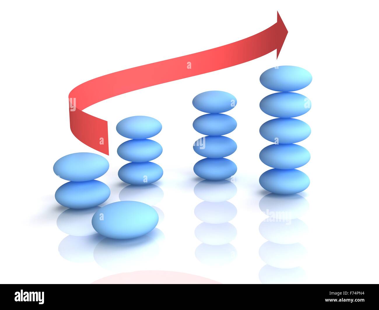 graph with positive growth Stock Photo - Alamy