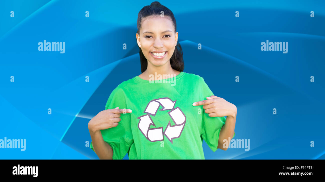 Composite image of happy environmental activist in the park Stock Photo ...