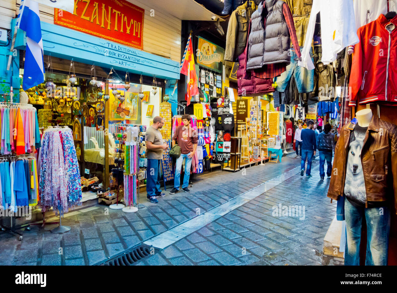 Monastiraki flea market, Athens, Greece Stock Photo - Alamy