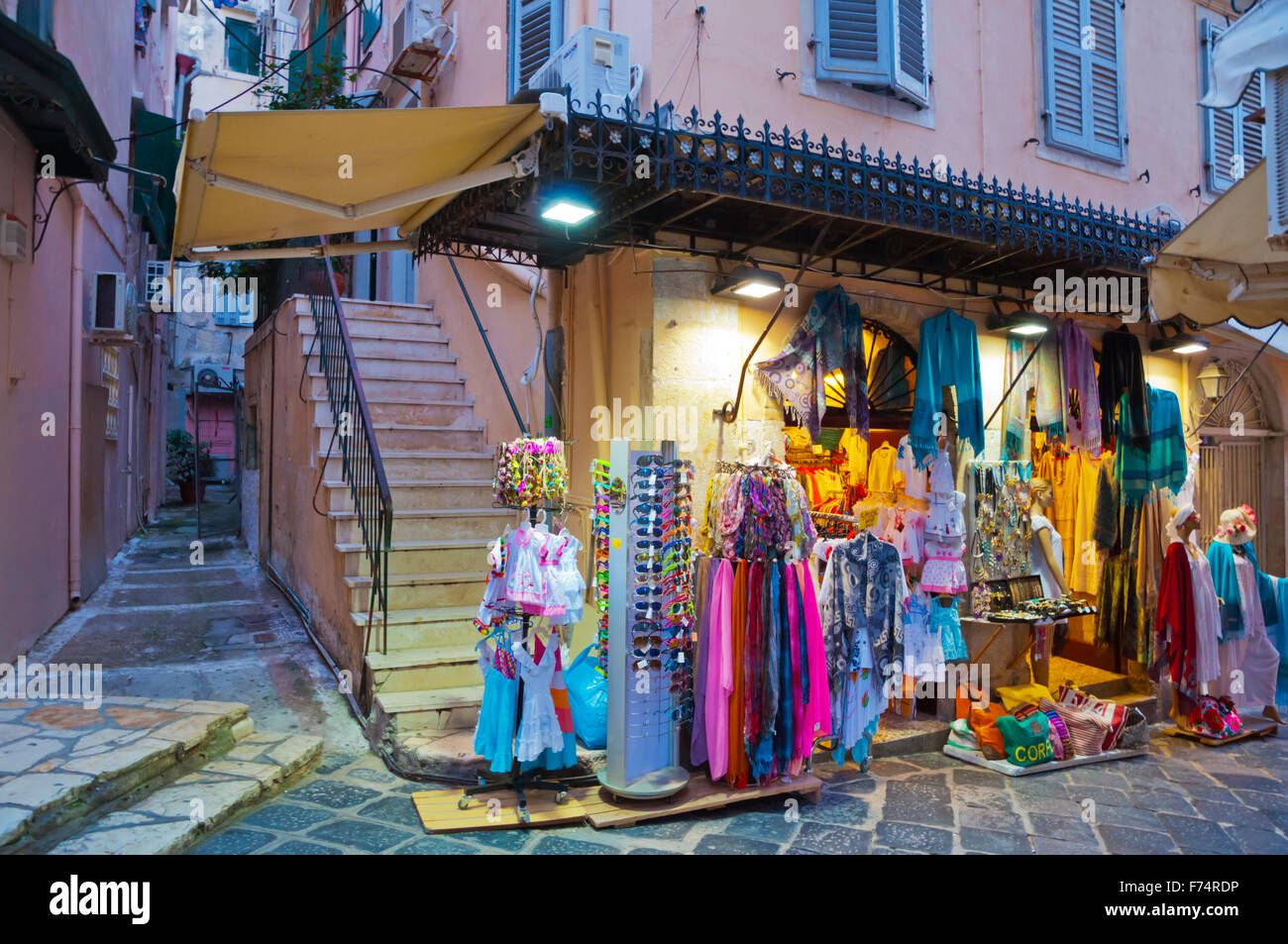 Shop for tourists, Old town, Corfu town, Kerkyra, Corfu Island, Ionian ...