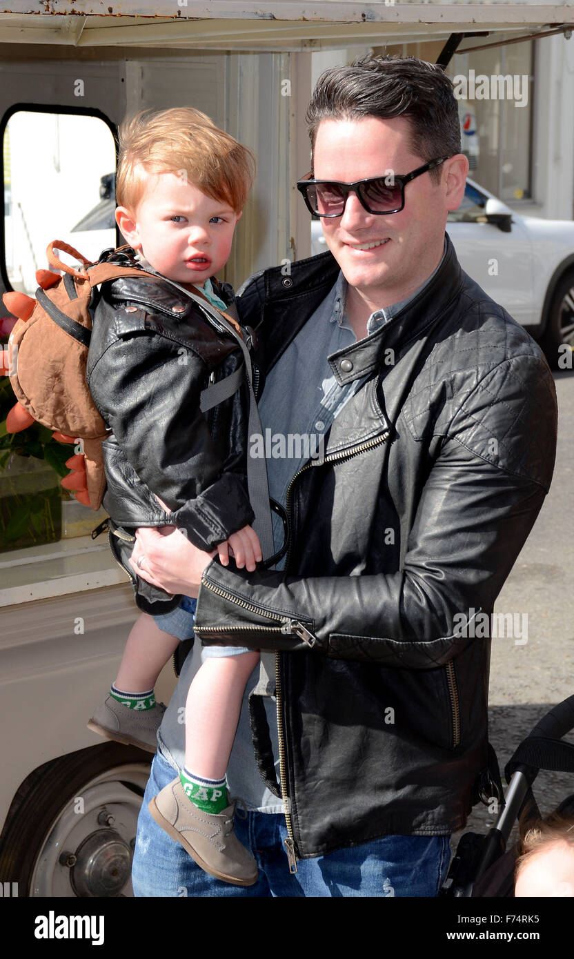 London, UK. 220314. Tony Lundon and Leo Lundon at the VIP launch of ...