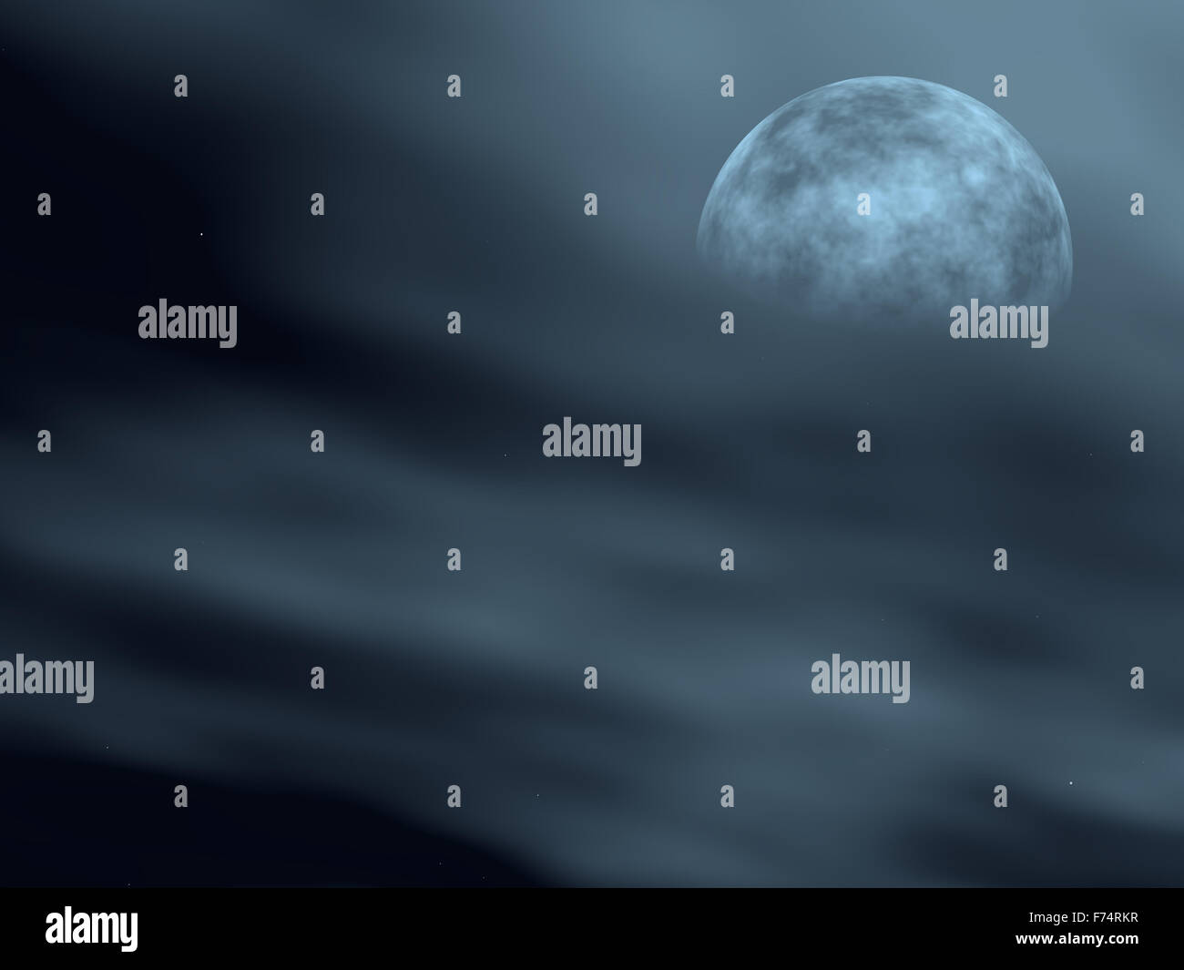 moon in a fog Stock Photo - Alamy