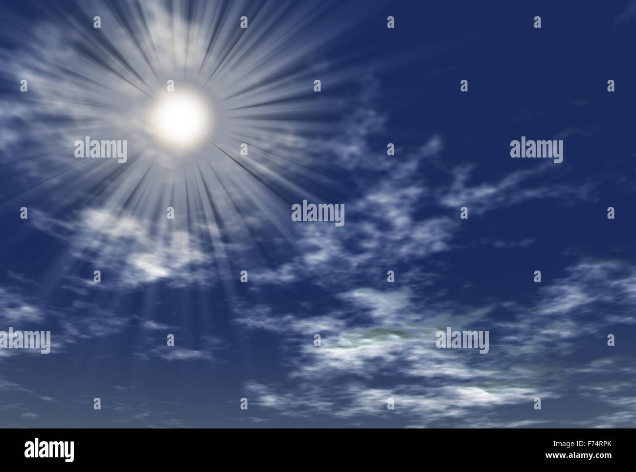 Beams of the sun Stock Photo - Alamy