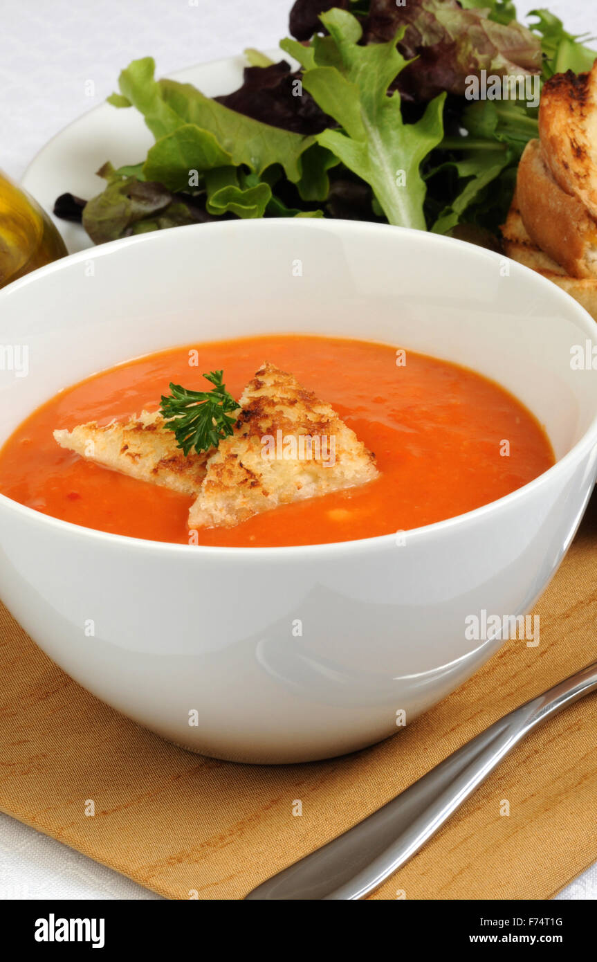 Roasted Red Pepper Soup Stock Photo - Alamy