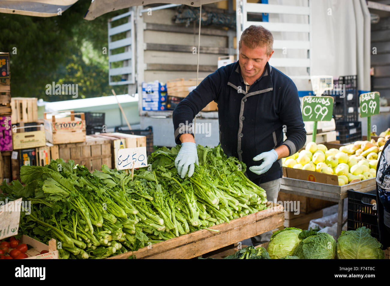 Ostuni food market, Ostuni, Puglia, Italy Stock Photo - Alamy